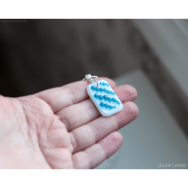 Coliform bacteria necklace for women Microbiology Science jewelry