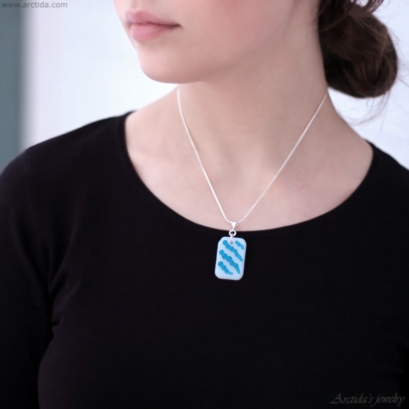 Coliform bacteria necklace for women Microbiology Science jewelry