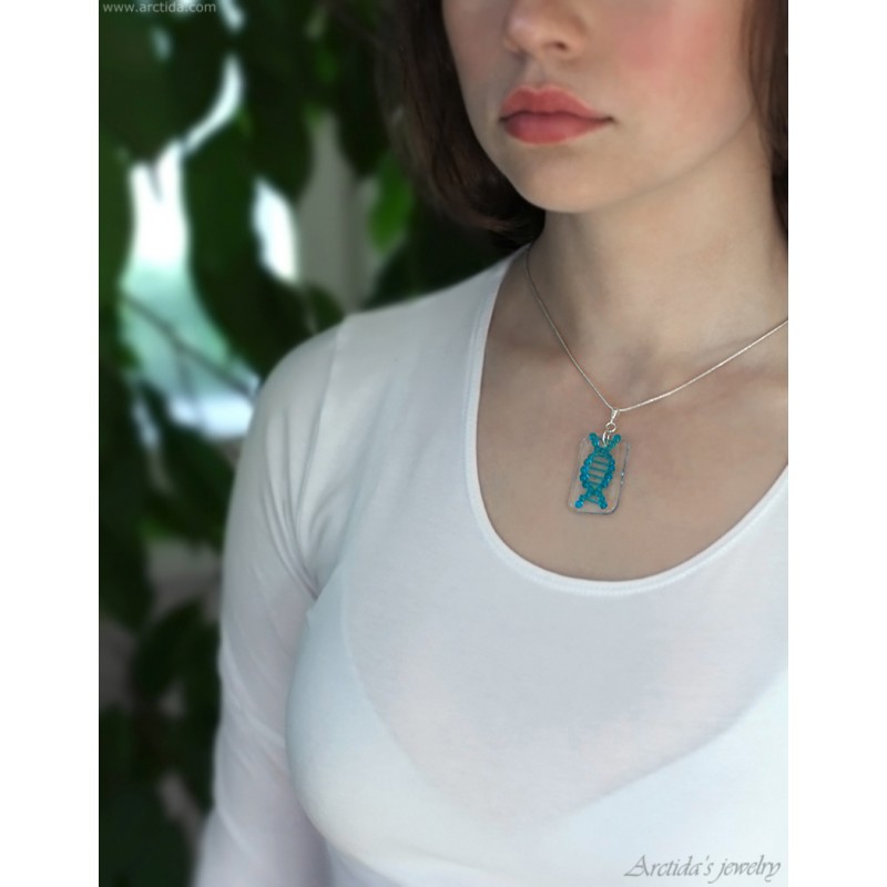 DNA necklace for women Molecular biology gift for her Medical Science ...